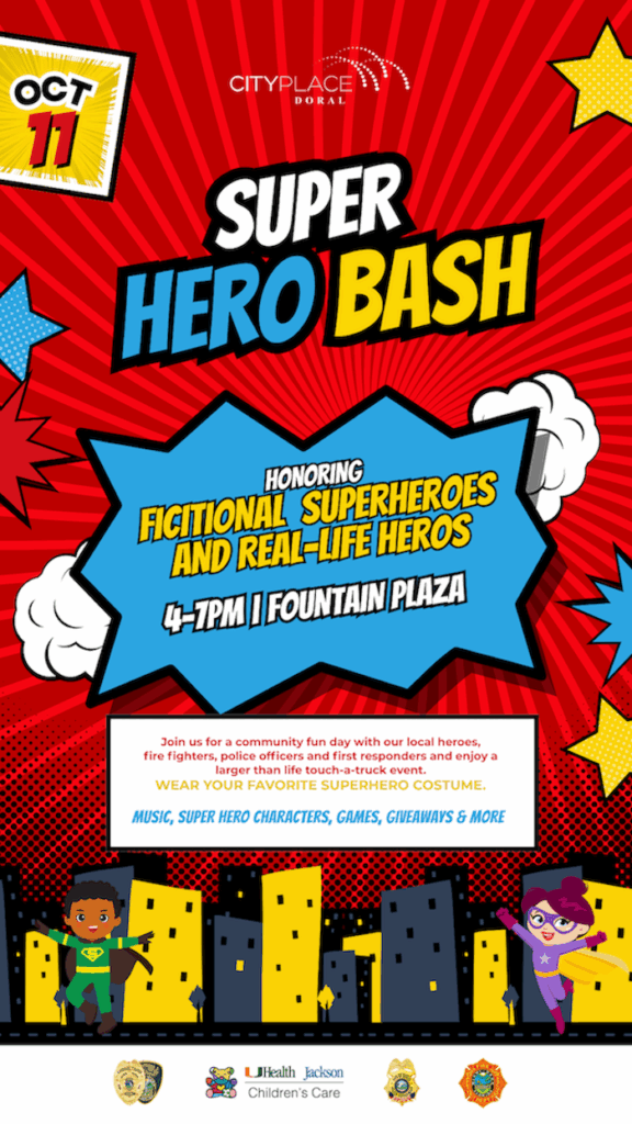 CityPlace Doral and the City of Doral’s Police Department to Host Superhero Bash - 305 Hive®